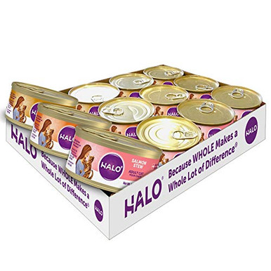 Halo Adult Grain Free Chicken Salmon and Turkey Recipe Variety Pack ...