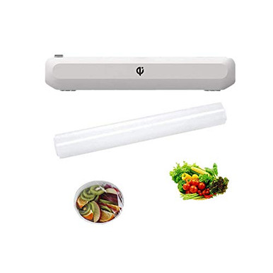 Plastic Wrap Dispenser with Cutter-Refillable Cling Film Dispenser ...