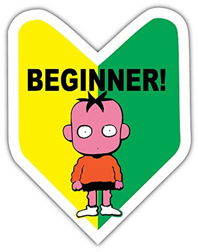 JDM Beginner Car Bumper Decal Peel and Stick Easy to Remove - Sticker ...