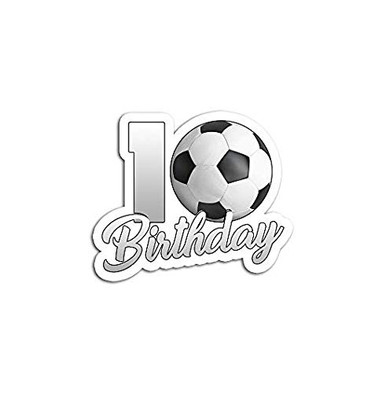 Cute Tenth 10 Years Old Birthday Party 10th Soccer - Peel and Stick ...