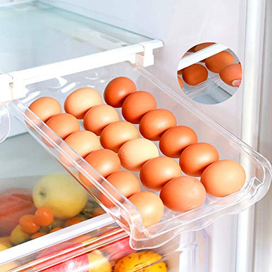 Adjustable Egg Holder For Refrigerator Pull Out Fridge Drawer ...
