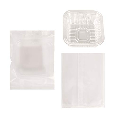 75G Moon Cake Plastic Bags Hot Seal Half Clear Cookie Candy Container 4 ...