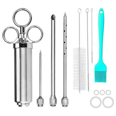 Meat Injector Syringe Kit. 304 Stainless Steel MARINADE-INJECTOR ...