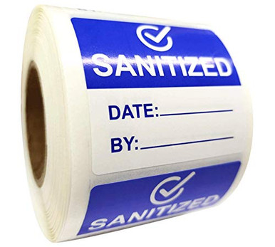Sanitized Stickers Safety Labels 1.8 X 2 Inch Removable Sanitized ...