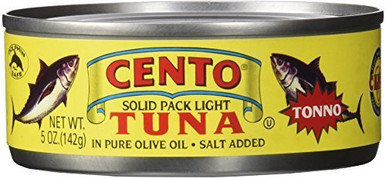 Cento - Italian Solid Light Tuna in Pure Olive Oil -6- - 5 oz Cans by ...