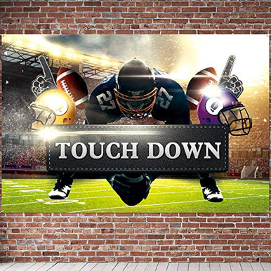 PAKBOOM Touch Down Backdrop Banner - Football Sport Theme Birthday ...