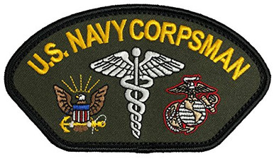 U.S. Navy Corpsman Patch FMF Marine Corps OD GREEN - Warehousesoverstock