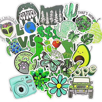 Travel Green Plants Stickers Pack Water Bottle Scrapbook Laptop Bike ...