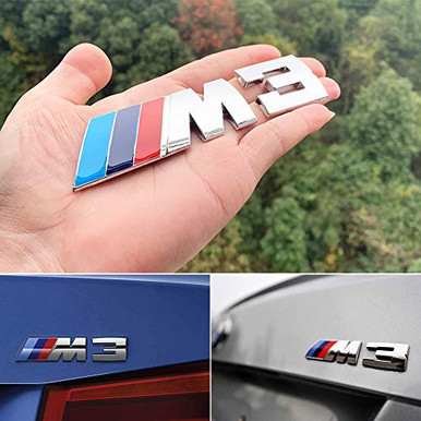 3D M3 Tri Color Rear Trunk Emblem Badge Sticker Decals for BMW M3 ...