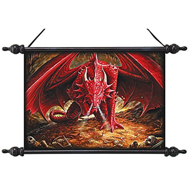 Design Toscano Dragons Lair Canvas Wall Scroll by artist Anne Stokes ...