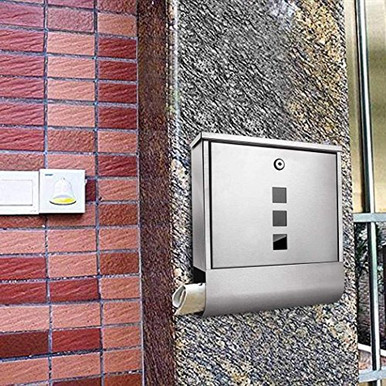 Wall Mailbox Mounted Mail Box Mount Wall-Mount Mailboxes Silver Post ...