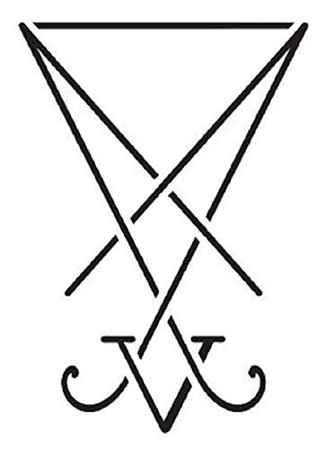 Sigil of Lucifer - Seal of Satan Stencil -4 inch- - Warehousesoverstock