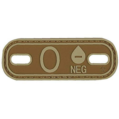 Blood Type O Negative PVC Patch - Warehousesoverstock
