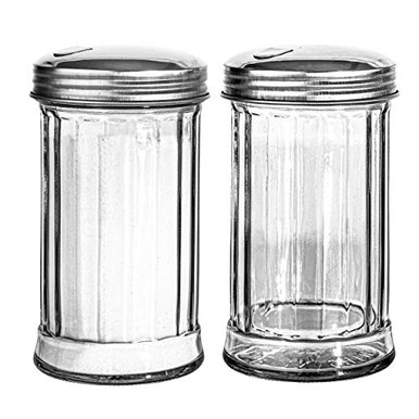 Stock Your Home Glass Sugar Dispenser -2 Pack- - Fluted Sugar Pourer ...