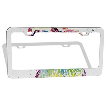 WUVWU Rainbow Watercolor Sloth Design Pattern License Plate Frames ...