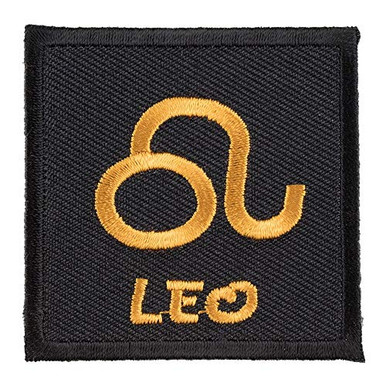 Zodiac Sign Leo Black and Gold Patch Zodiac Patches - Warehousesoverstock