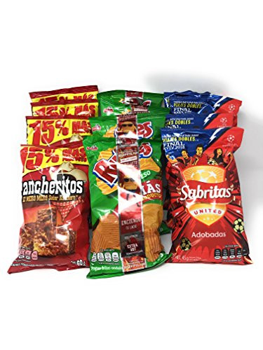 Sabritas Mexicanas Variety Pack -12 Small Bags- -4 Adobadas 4 ...