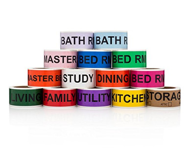 Saurus Brands Home Moving Labels 4-Bedroom House 14 Rolls 50 Labels per ...