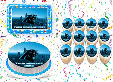 Carolina Panthers Cake Topper Edible Image Personalized Cupcakes ...