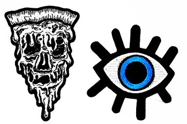 PP Patch Set 2 Pizza The Demon Skull Beautiful Devil Evil Monster Eye ...