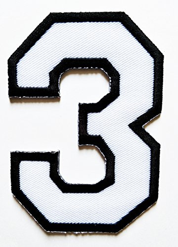 HHO White Black Number 3 No 3 math counting no 3 school Patch ...