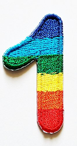 HHO Rainbow Number 1 No 1 Math Counting no 1 School Patch Embroidered ...