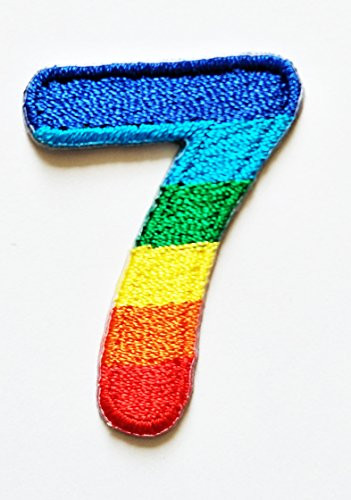 HHO Rainbow Number 7 No 7 Math Counting no 7 School Patch Embroidered ...