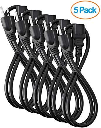 Aurum Cables UL Approved 3 Feet Universal Computer Monitor Power Cord ...