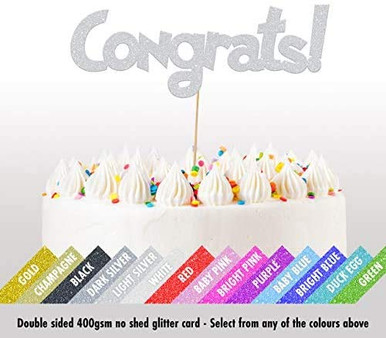 Congrats Congratulations Glitter Cake Topper Wedding Cake Topper ...
