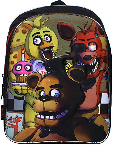 Five Nights at Freddys 3D Molded Freddy Foxy and Chica 16 Backpack ...