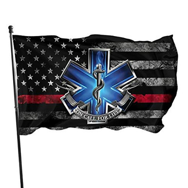 441 First Responders American Flag EMT 3x5 Foot Flag Vivid Color Uv ...