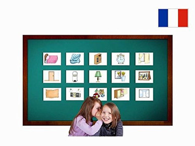 Fiches de vocabulaire - La Chambre - Bedroom Flashcards in French for ...