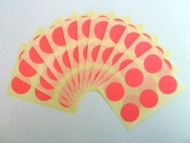 Minilabel 28mm Serrated Edge Certificate Wafer Company Seal Labels ...