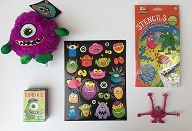 Monster Children Play Activity Bundle: Purple Plush 8 x 7inch, Stencil ...
