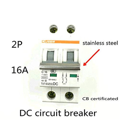 2P 16A DC 500V DC Circuit Breaker MCB for PV Solar Energy Photovoltaic ...