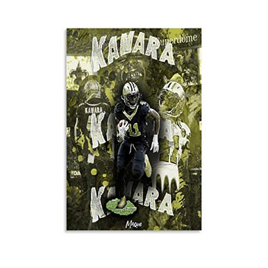 American Football Rookie Alvin Kamara Sports Star Poster 12 Canvas Art ...