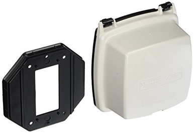 Intermatic WP1020WC Plastic In Use Cover, Double or Single-Gang, White ...