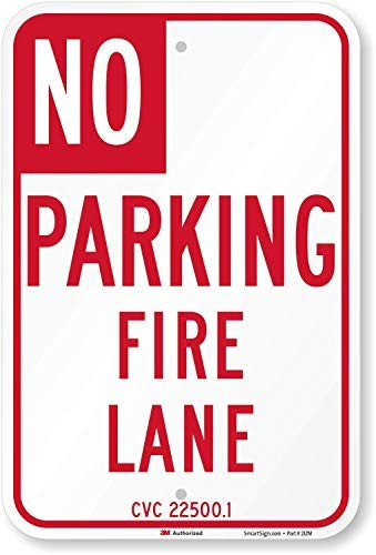 LilithCroft99 California No Parking Fire Lane Sign 3M Engineer Grade ...