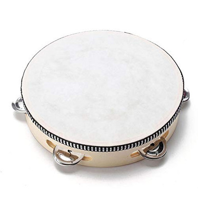 10 inches Faux Leather Head Drum Tambourine Party Musical Percussion ...