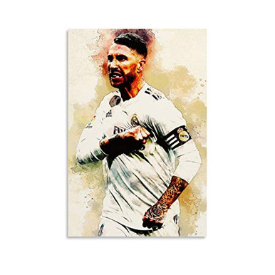 YISHUI Sergio Ramos-Famous Football Player Poster Decorative Painting ...