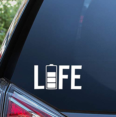 Lplop Cut Sticker Battery Life Sticker - 5 Inches Vinyl Decal - Set of ...