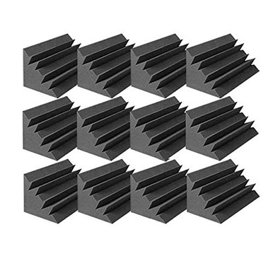 Acoustic Panels Bass Traps Corner Studio Foam 12 Pack 12 x7 x7 Sound ...