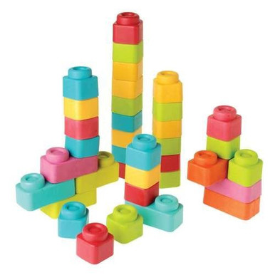 Constructive Playthings TYE-31 Soft Flexible Building Blocks 36 Pc. Set ...