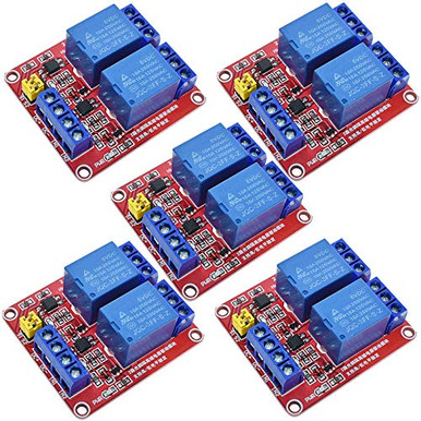 ANMBEST 5PCS 2 Channel 5V Relay Module with Optocoupler High or Low ...