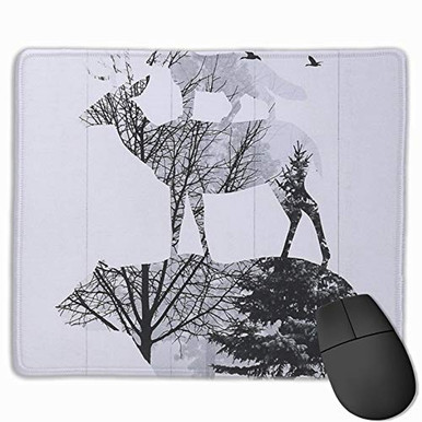 Yuotry Smooth Mouse Pad Animal Wooden Wall Mounted Art Mobile Gaming ...