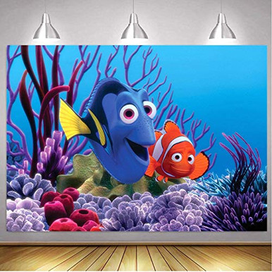 Finding Nemo Backdrop Under The Sea Backdrops Finding Nemo Birthday ...
