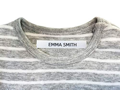 100 personalized clothing labels clothes name labels. Iron-on Fabric ...