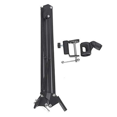 Black Microphone Bracket Aluminium Alloy Double Spring Lock Buckle ...