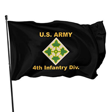 US Army 4TH Infantry Division Flag 3x5 feet Tough Durable Indoor ...