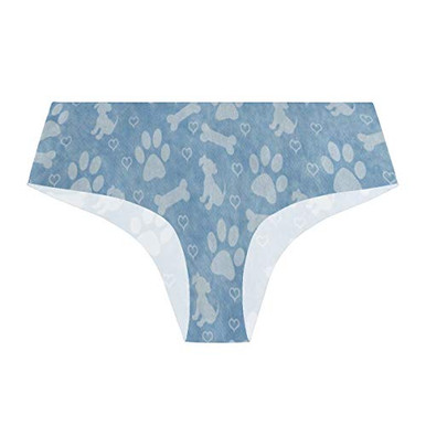 Women s Seamless Underwear Dog Paw Print Puppy Bone Panties Bikini ...